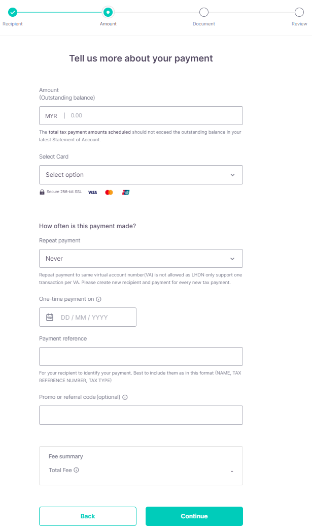 How do I setup my personal income tax payment to LHDN through CardUp ...